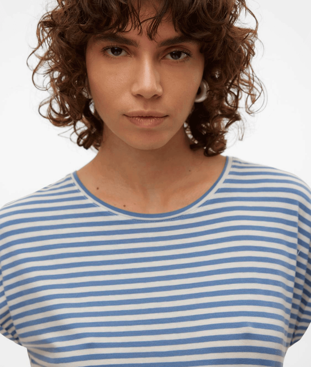 Ava Ss Top Stripe - Blue – Robert Goddard