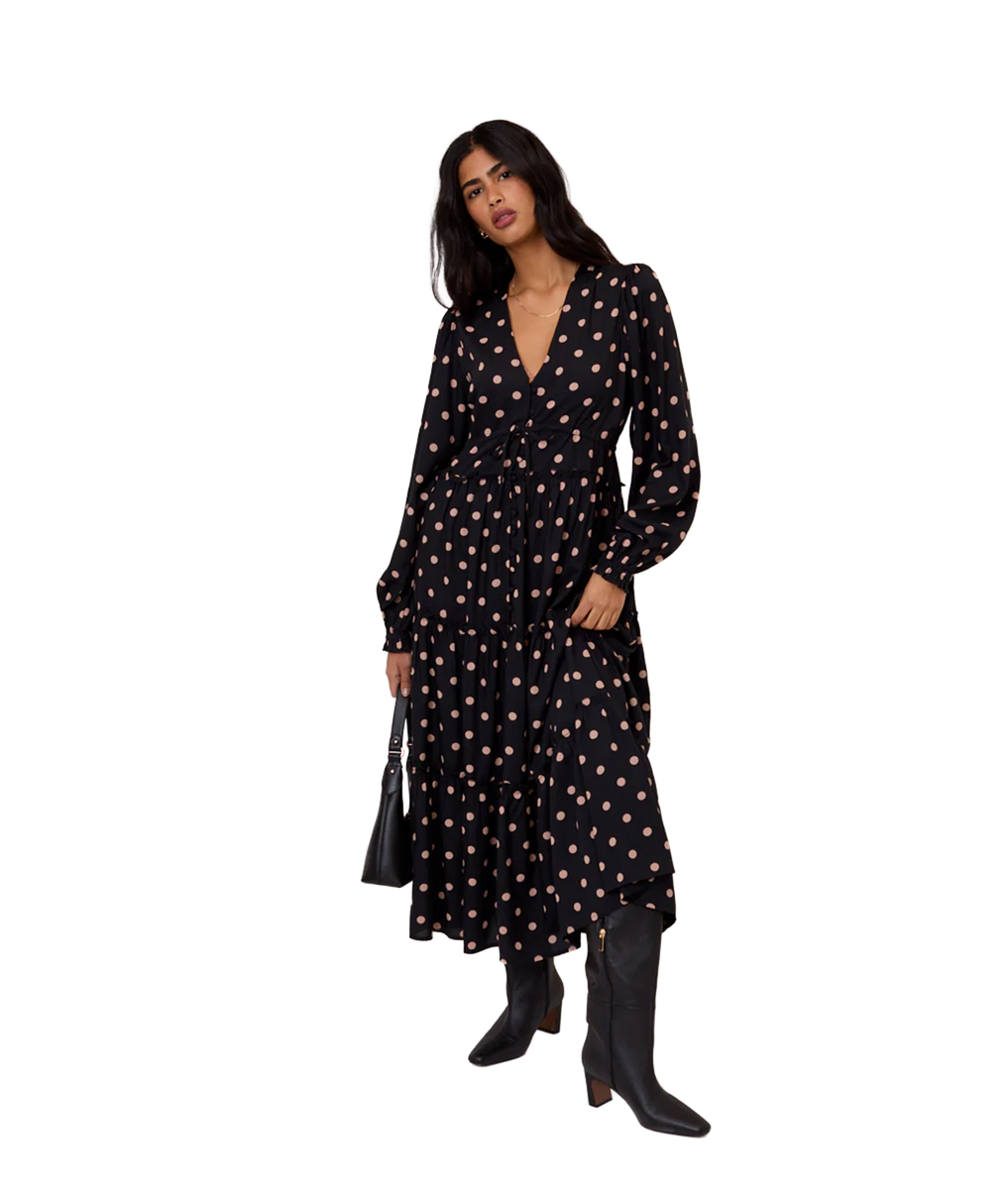 Sofia Midi Dress - Black – Robert Goddard