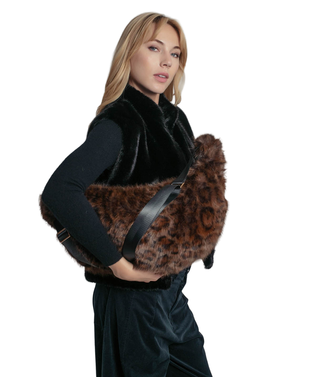 Sasha Slouch Bag - Choc Leopard – Robert Goddard
