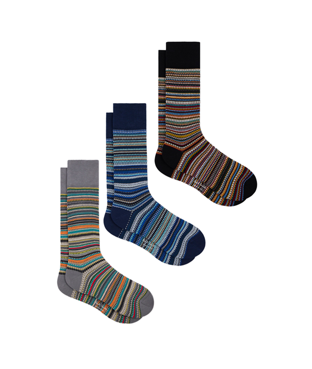 Men Sock 3 Pack Pique Sig - Mixed Plate – Robert Goddard