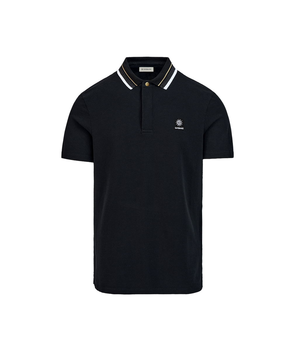 Snap Collar Polo - Black – Robert Goddard
