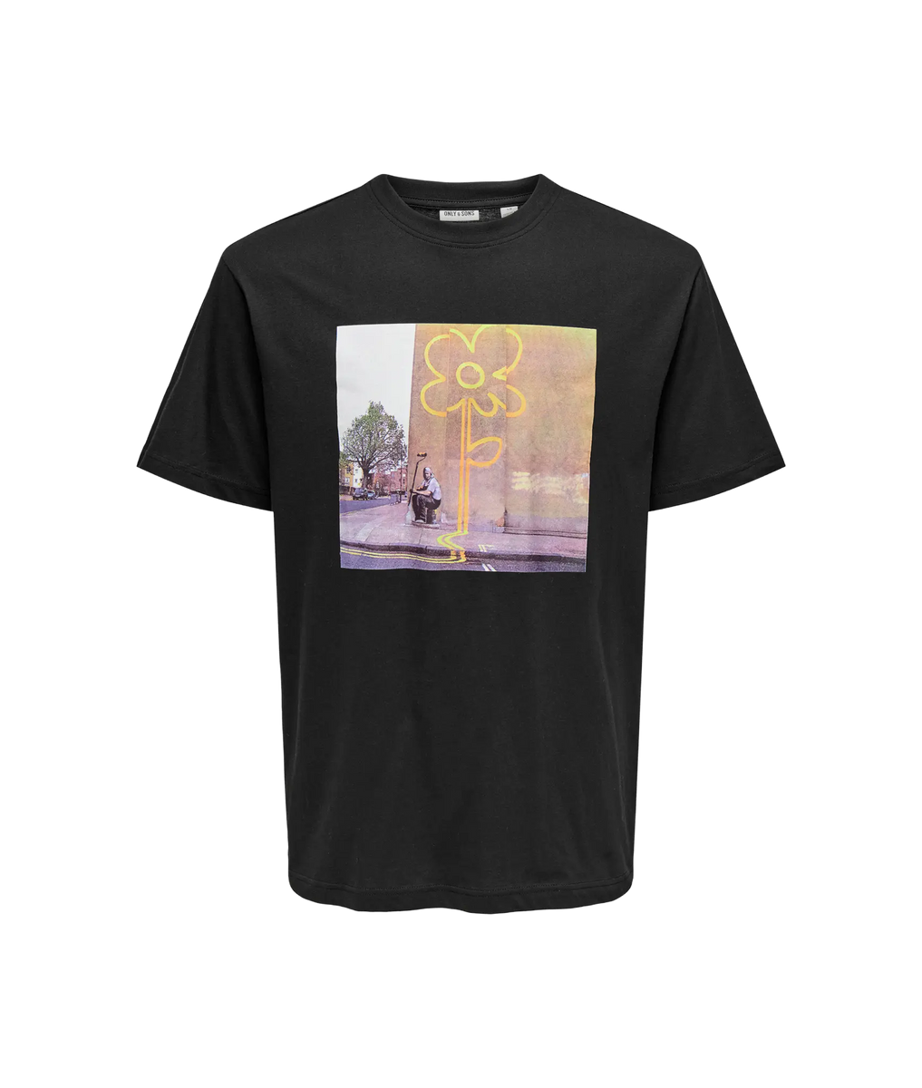 Banksy Ss Rlx Tee - Black Road – Robert Goddard
